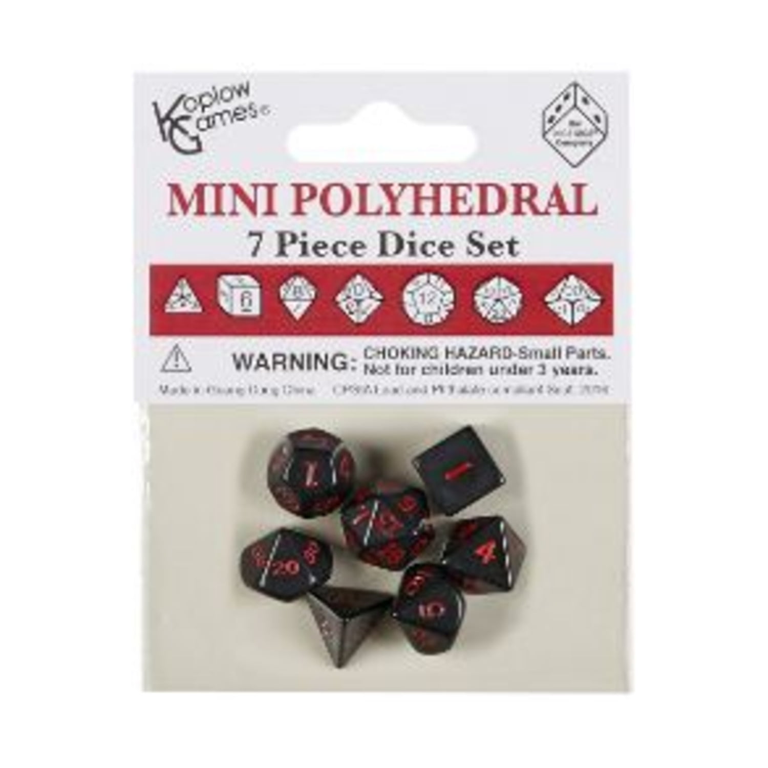 Koplow Games Opaque: Mini 7Pc Black/Red - Walmart.com