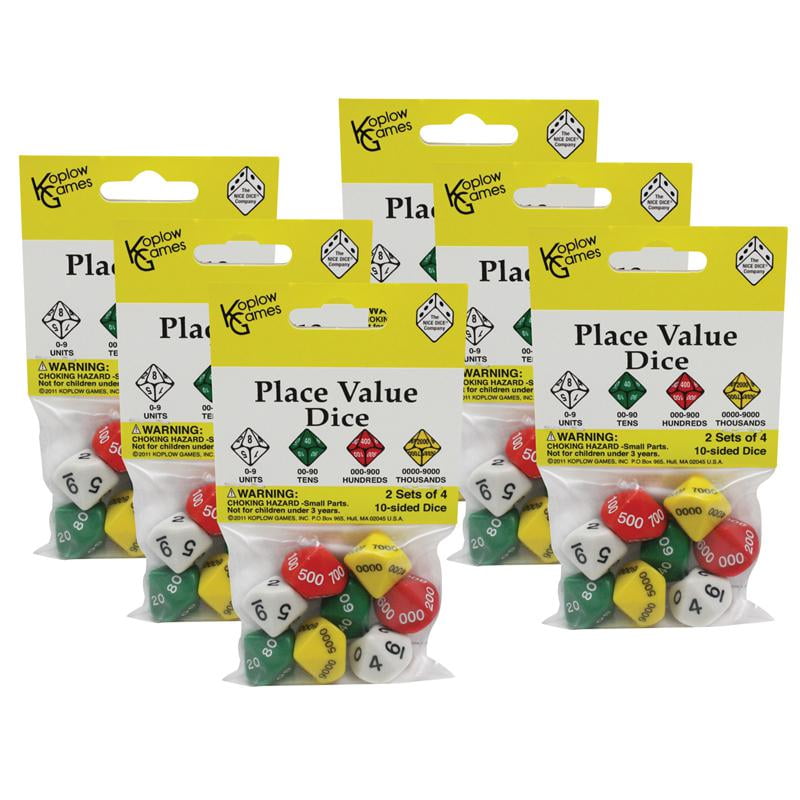 Koplow Games Place Value Dice Math & Counting Grade 3-5 (KOP11871-6 ...