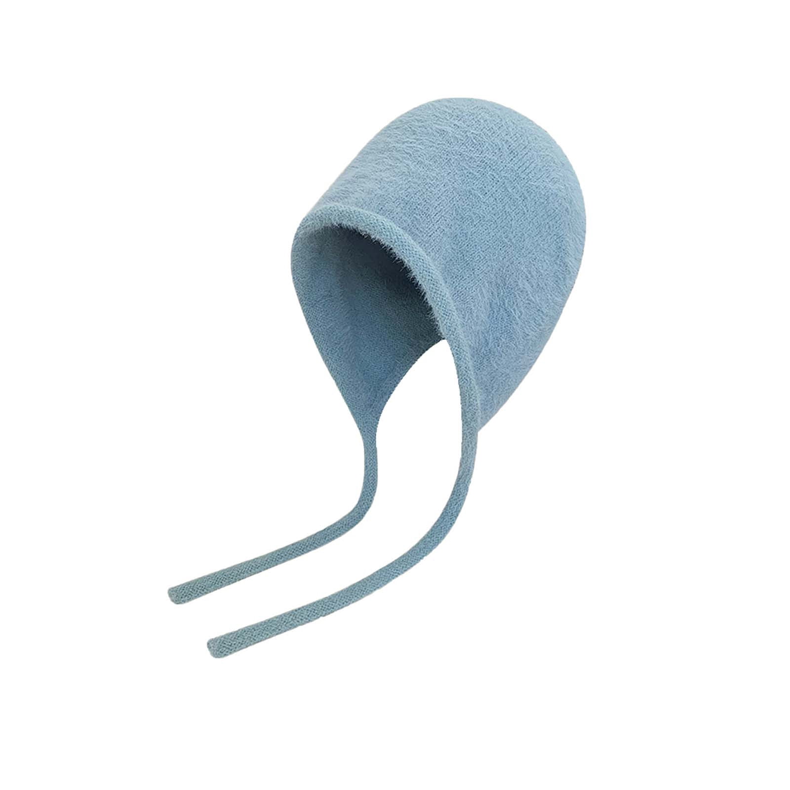 Kopltyrfg Baby Bonnet: Infant Ear Hat , 0-6 Months, Wool Fleece Blue ...