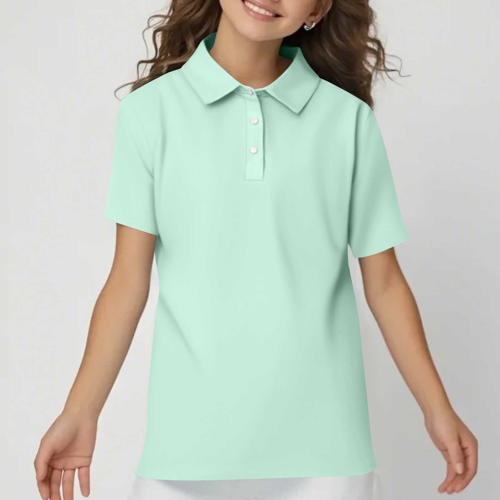 Kopltyrfg Kids Uniforms for Girls Button Solid Color School Uniform ...