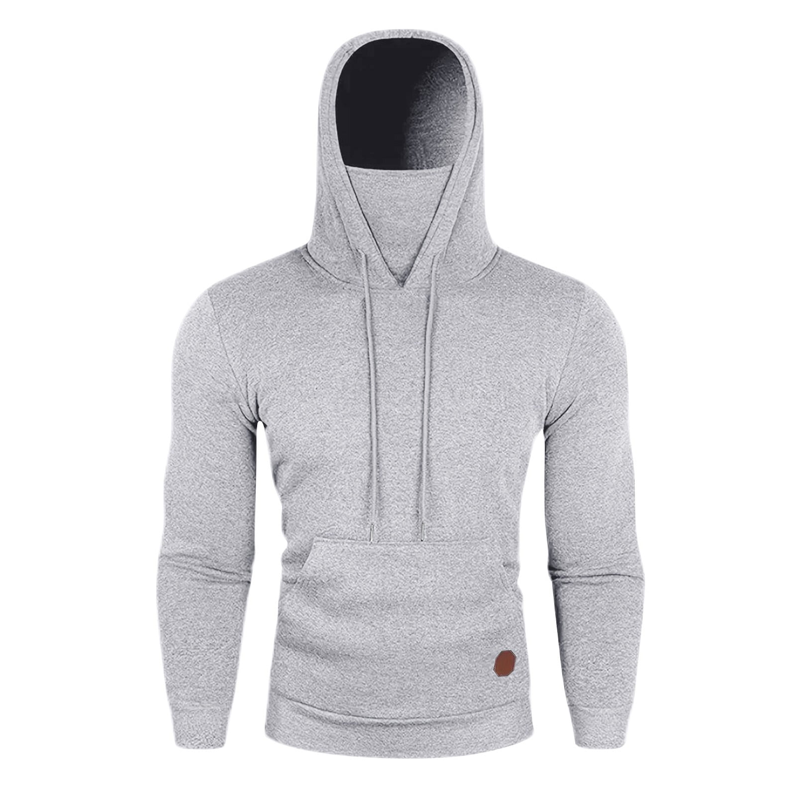 Kopltyrfg Pullover Hoodies for Men Solid Long Sleeve Drawstring Hooded ...