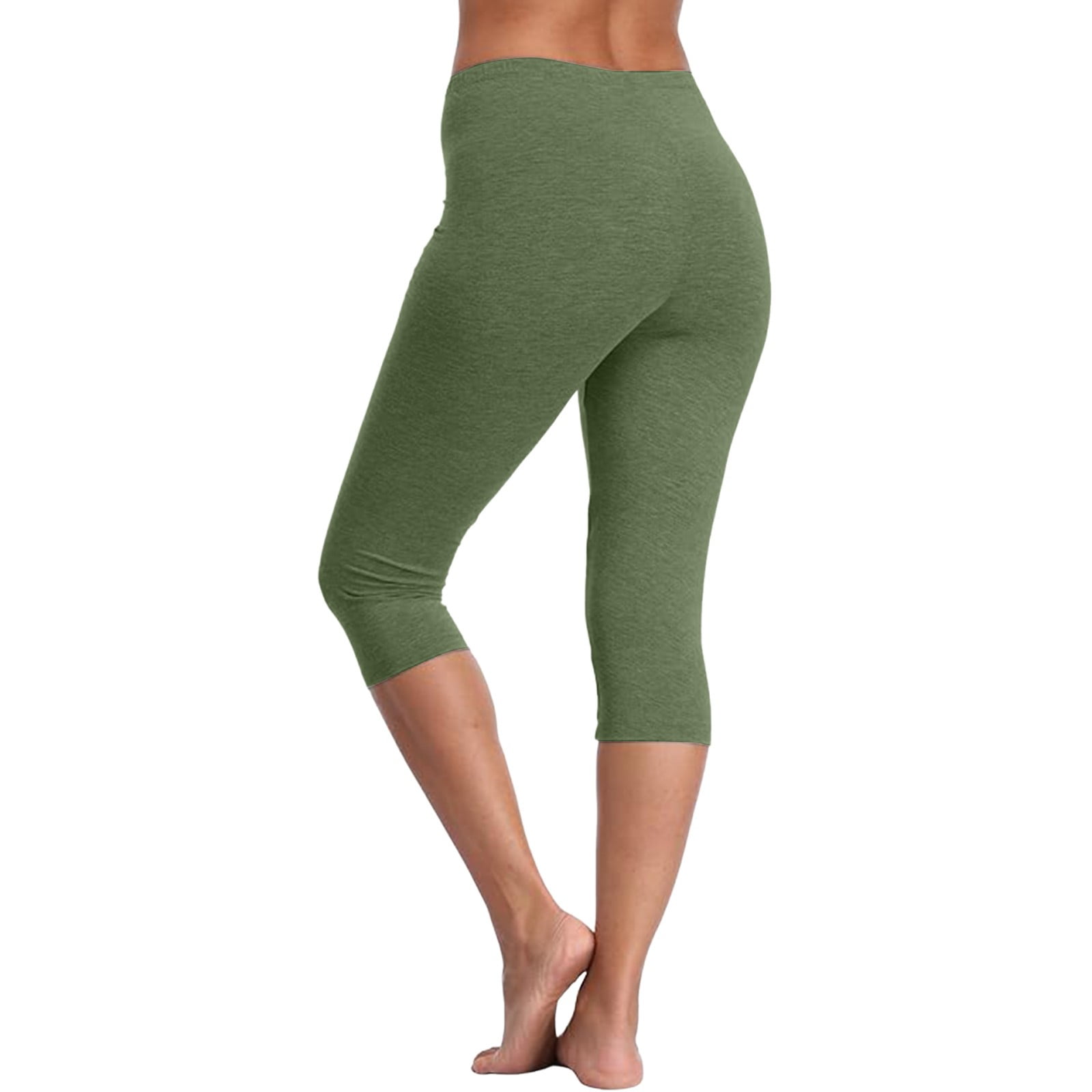 Kopltyrfg Women's Low-Rise Yoga Capris Scrunch Butt-Lifting Tummy ...