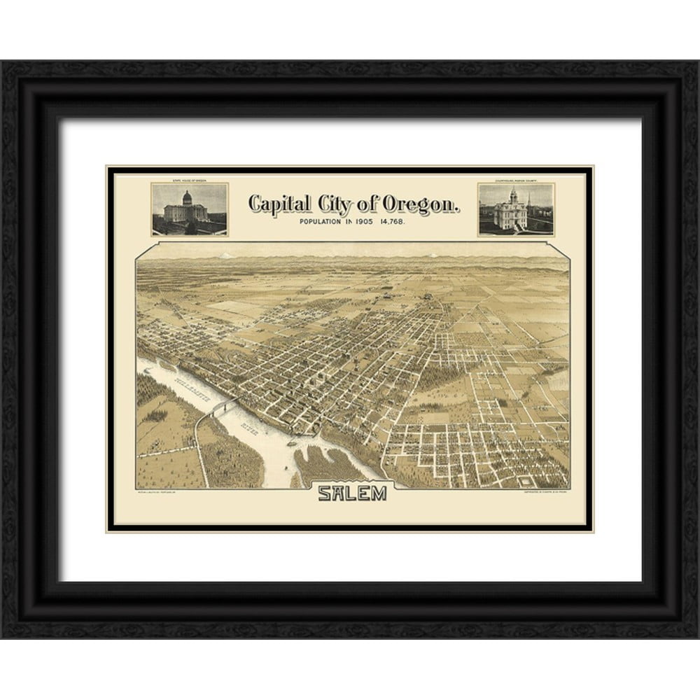 Koppe 24x19 Black Ornate Wood Framed with Double Matting Museum Art ...