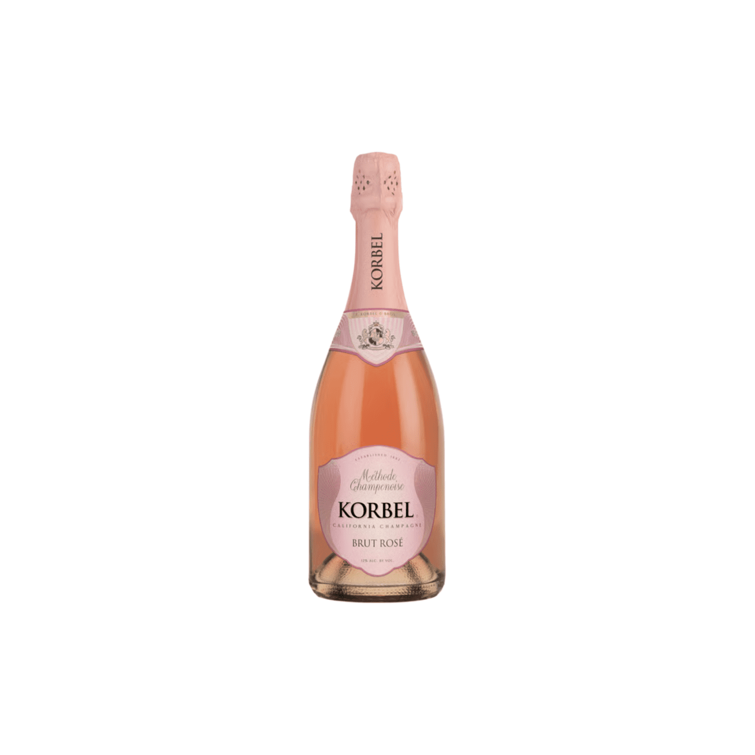 Korbel Brut Sparkling Rosé Wines Champagne, 750 ml Glass Bottle ...