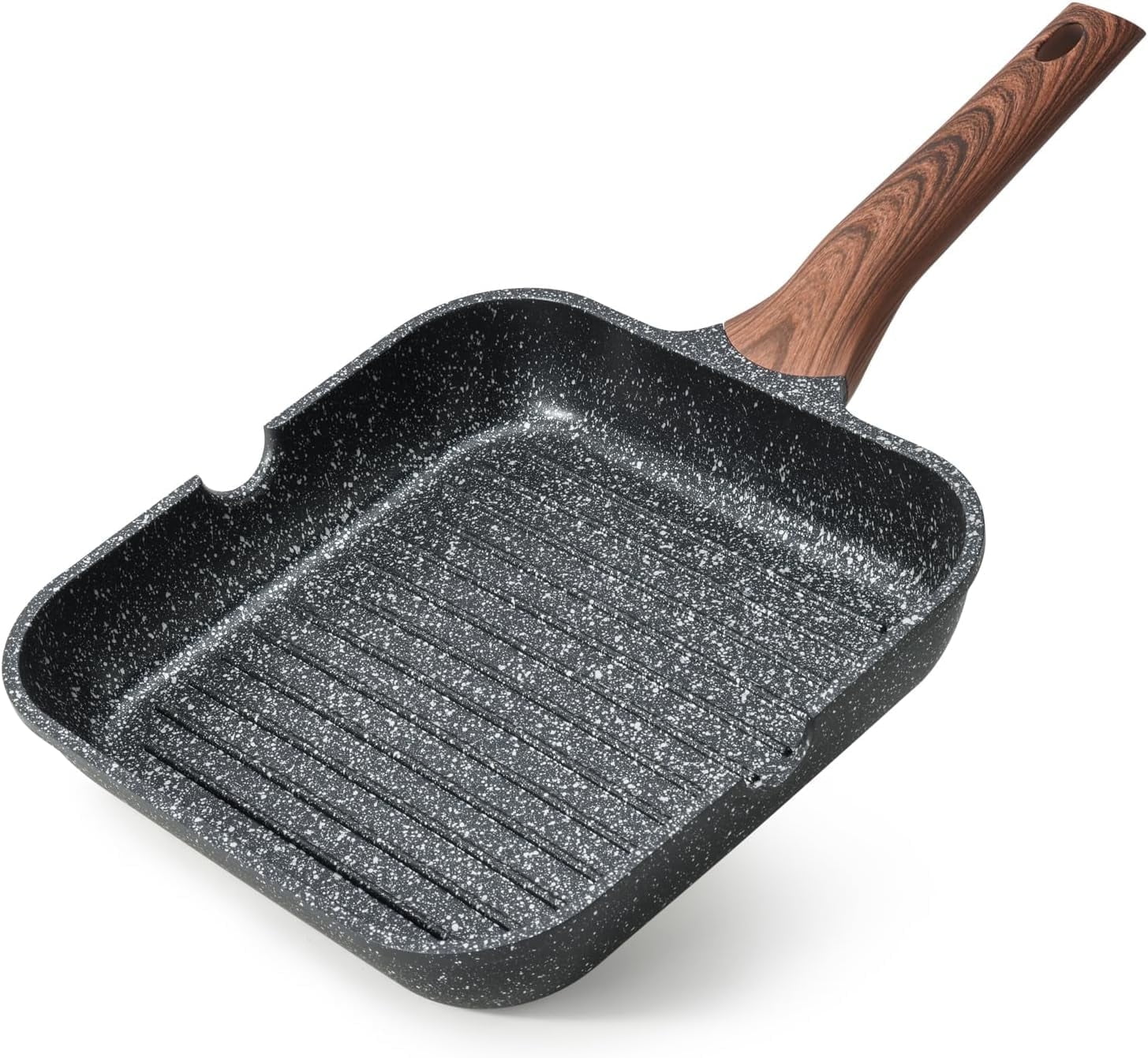 Kordisen Nonstick Grilling Pan for Stove Tops, 9.5 Inch Square Grill ...