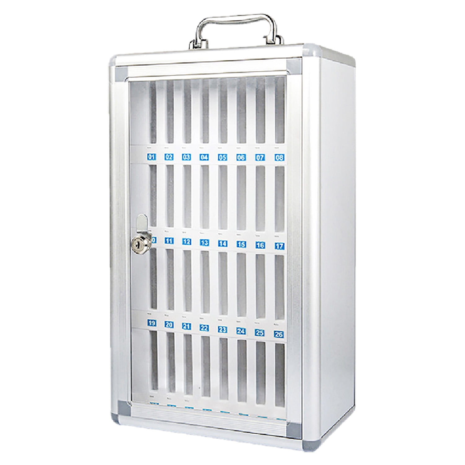Kore Design Cell Phone Storage Wall Mount Aluminum Lock Box, 36-Slot ...