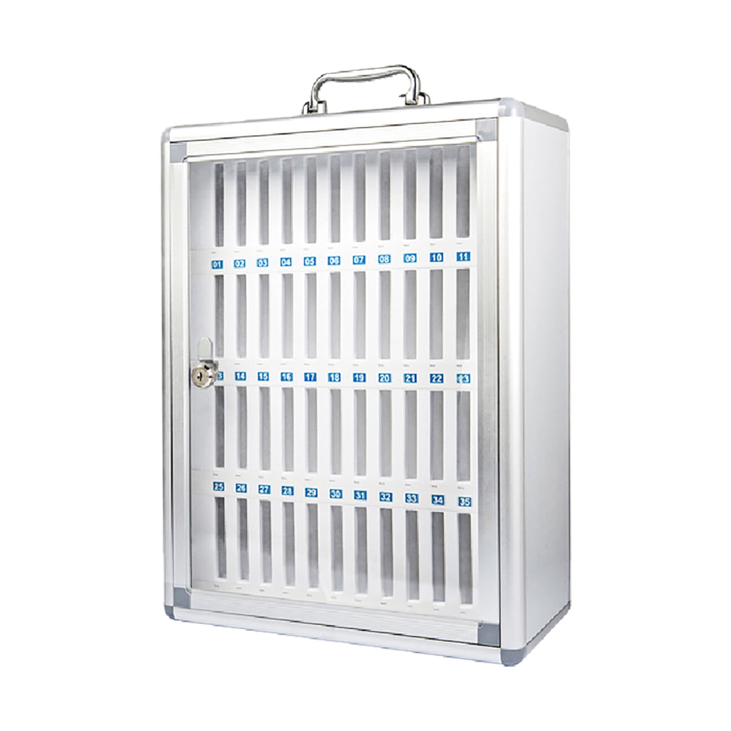 Kore Design Cell Phone Storage Wall Mount Aluminum Lock Box, 48-Slot ...