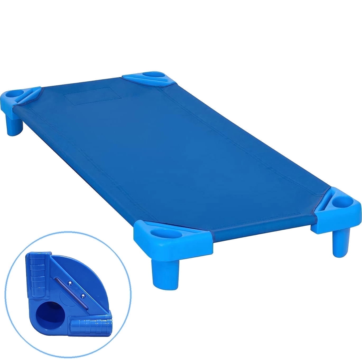 Kore Design™ Stackable Toddler Cot (40x23x7") Blue, Round - Walmart.com