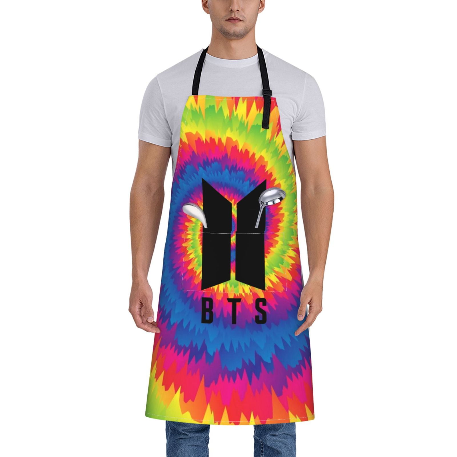 Korea Bts Bib Apron Waterdrop Resistant Adjustable For Men, Chef Apron ...