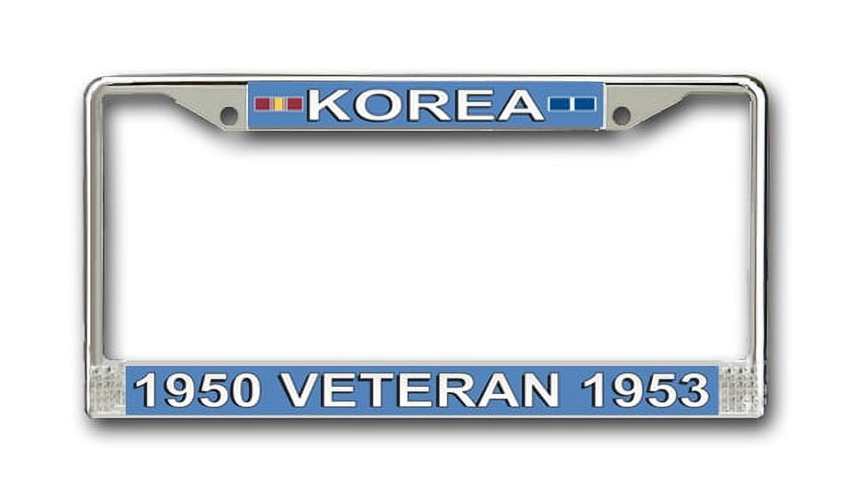 Korea Veteran Chrome License Plate Frame - Walmart.com