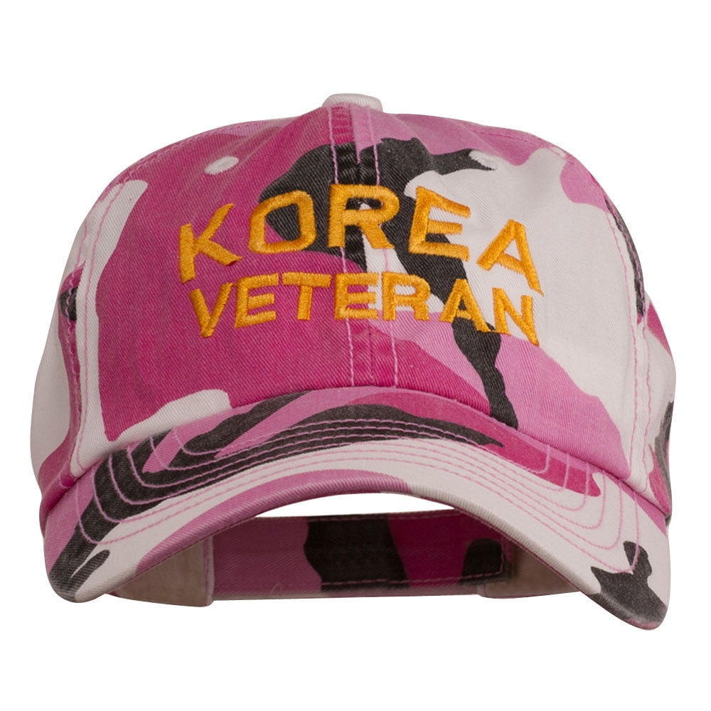 Korea Veteran Embroidered Enzyme Washed Cap - Pink OSFM - Walmart.com