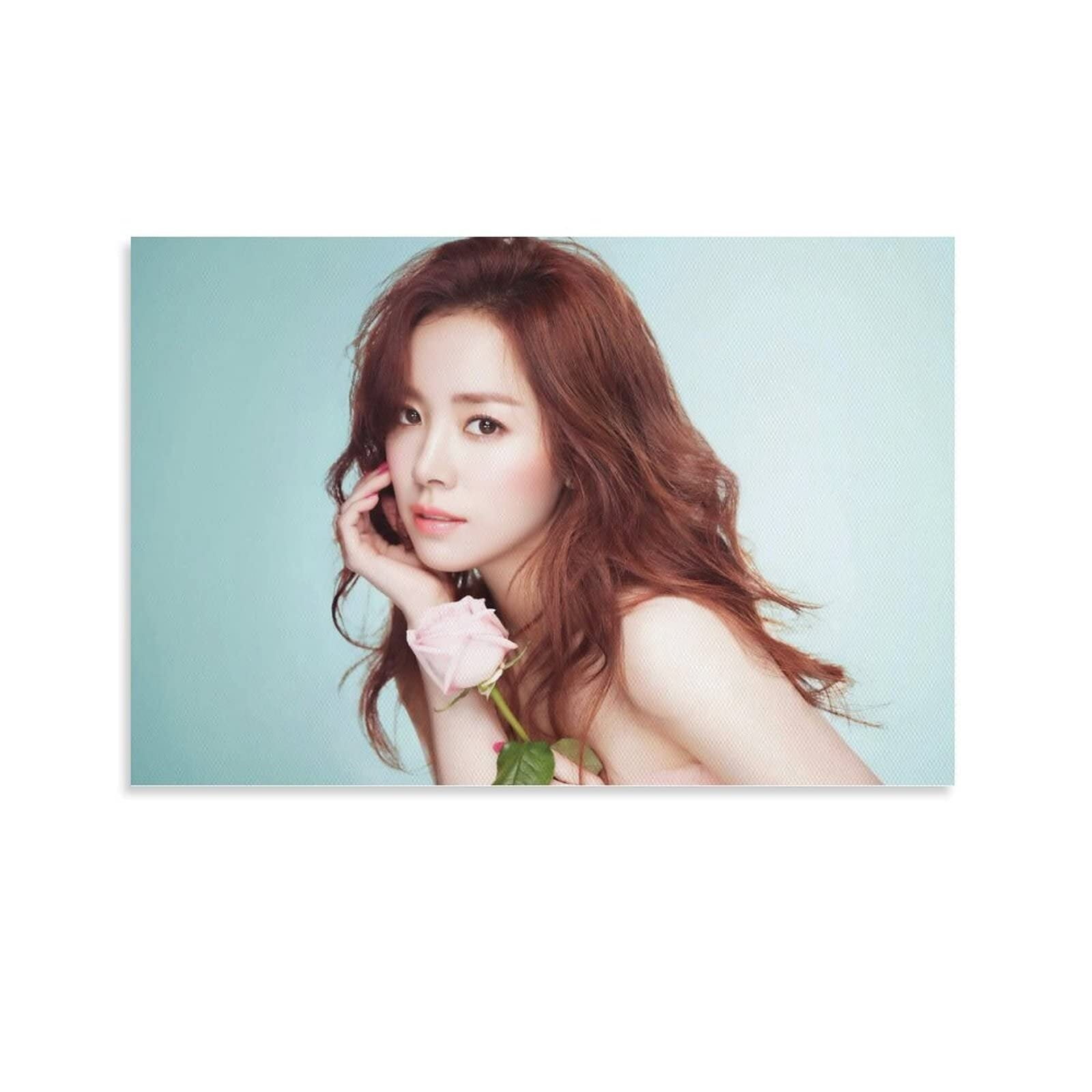 Korean Actress Han Ji Min Poster Canvas Artwork Prints Rustic Farmhouse ...