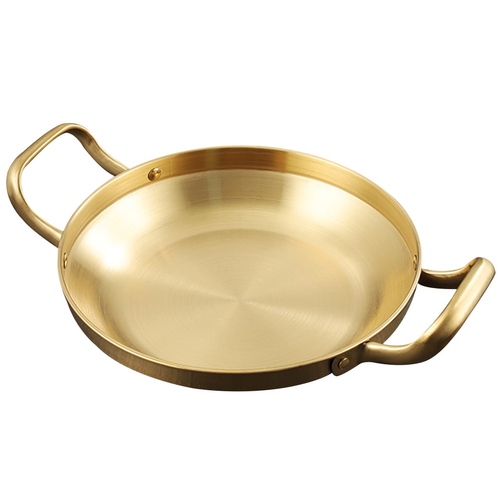 Korean Army Pot Stainless Steel Hot Flat Skillet Chaffing Dishes Wok for Cooking