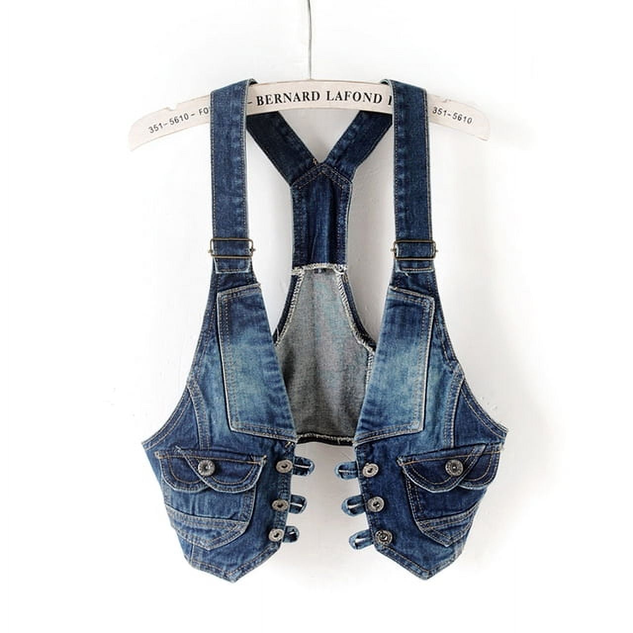 Korean Autumn Sling Denim Vest Women Vintage Blue Waistcoat Sleeveless ...