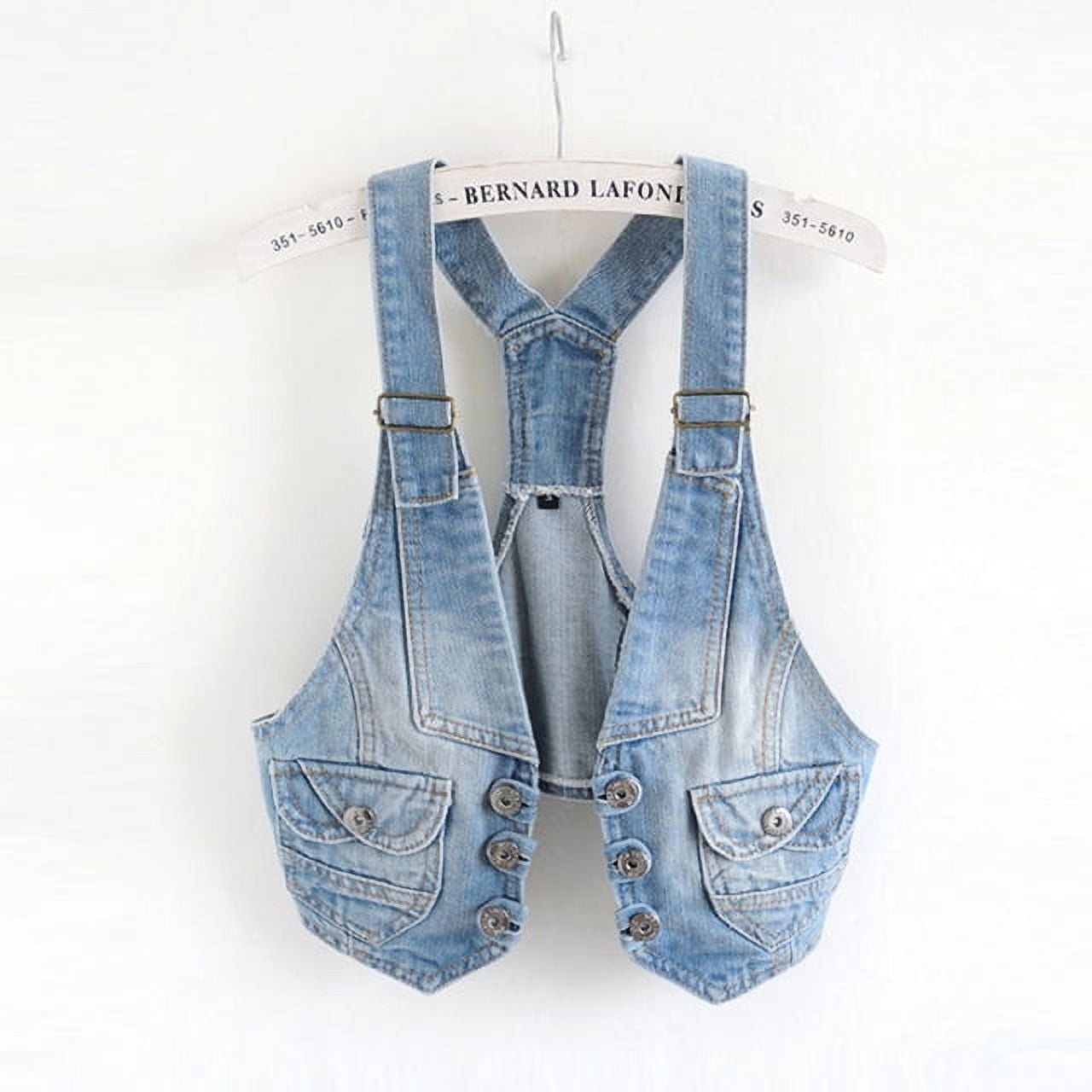 Korean Autumn Sling Denim Vest Women Vintage Blue Waistcoat Sleeveless ...