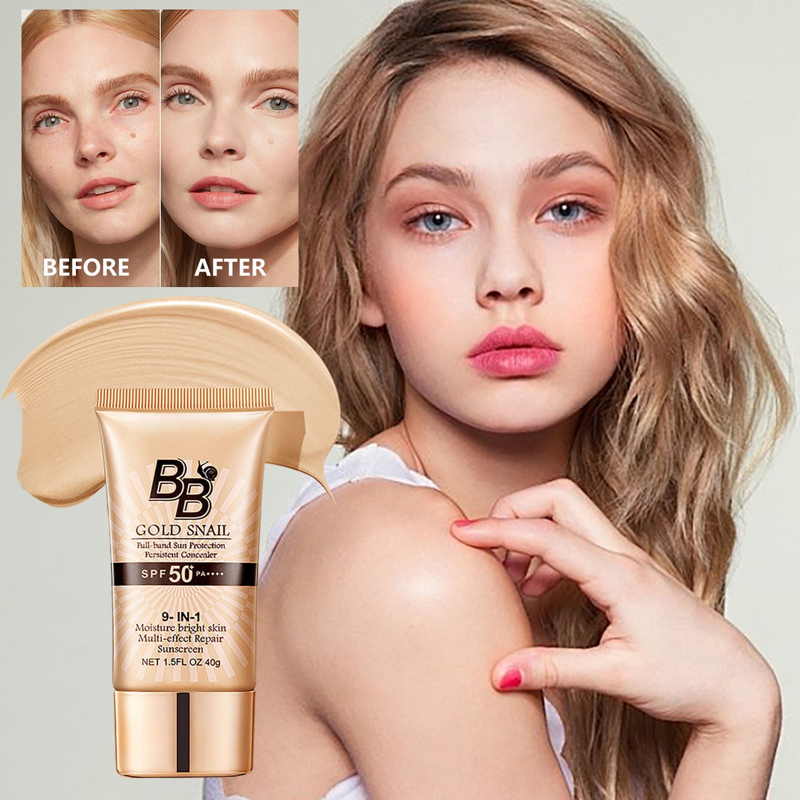 Korean BB Cream with SPF 50, 9 in 1 BB Cream Sunscreen SPF 50 Korean ...