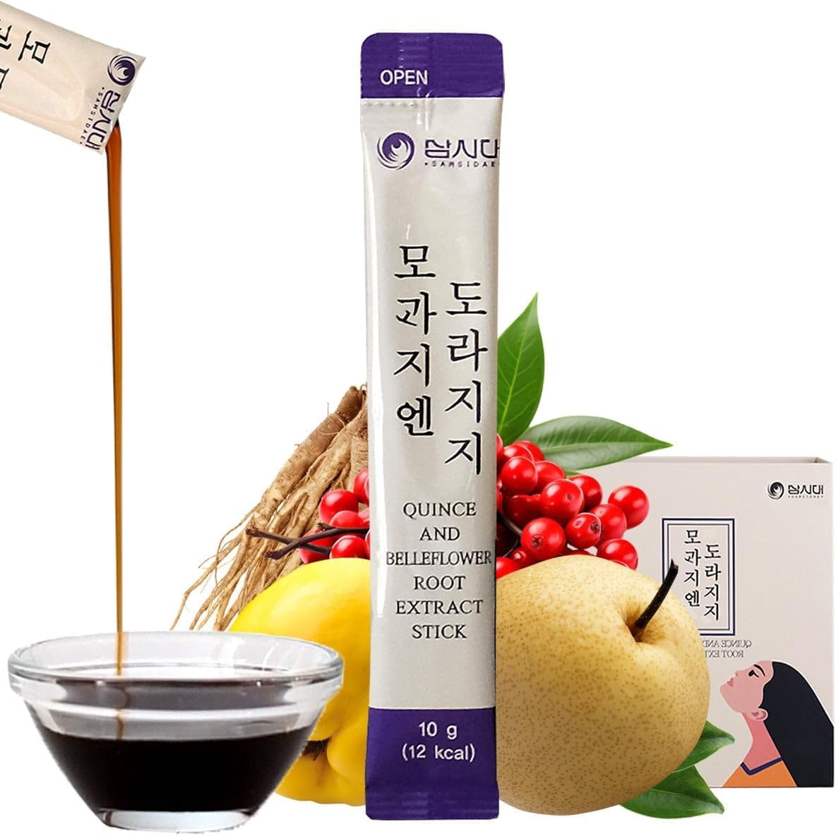 Korean Bellflower Root Extract, Pear And Quince (10G X 30 Stick Pouches ...