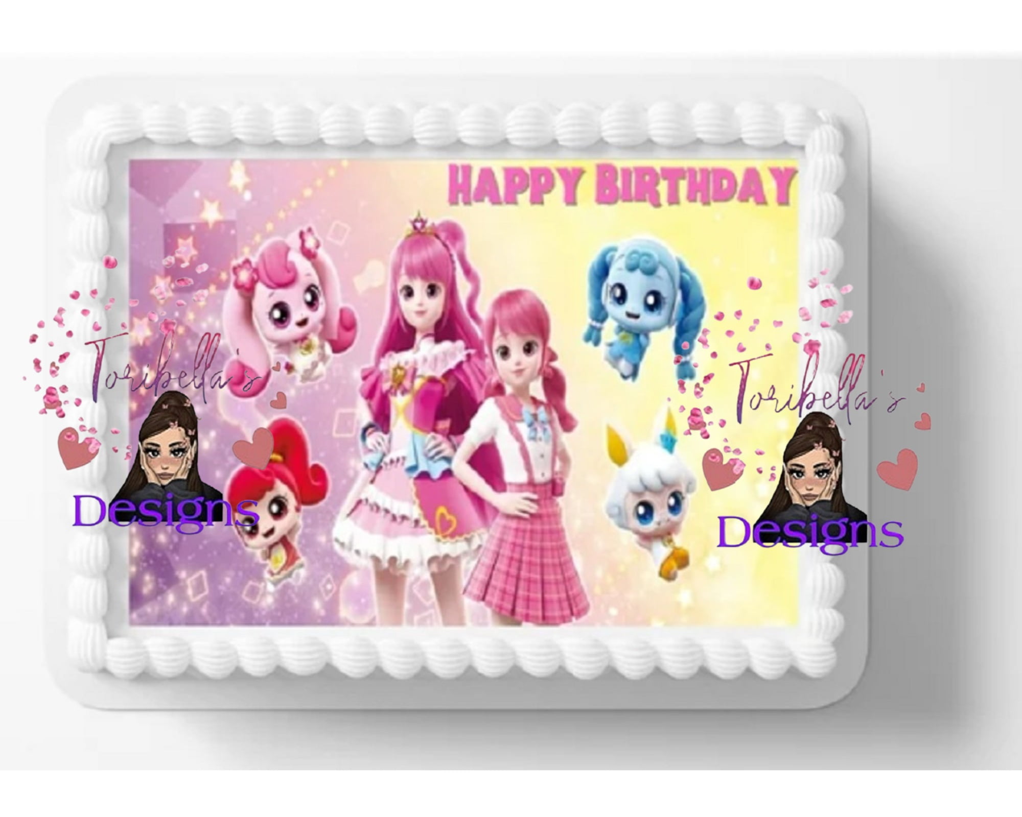 Korean Cartoon Catch Edible Custom Cake Topper Cake Topper Edible Image ...