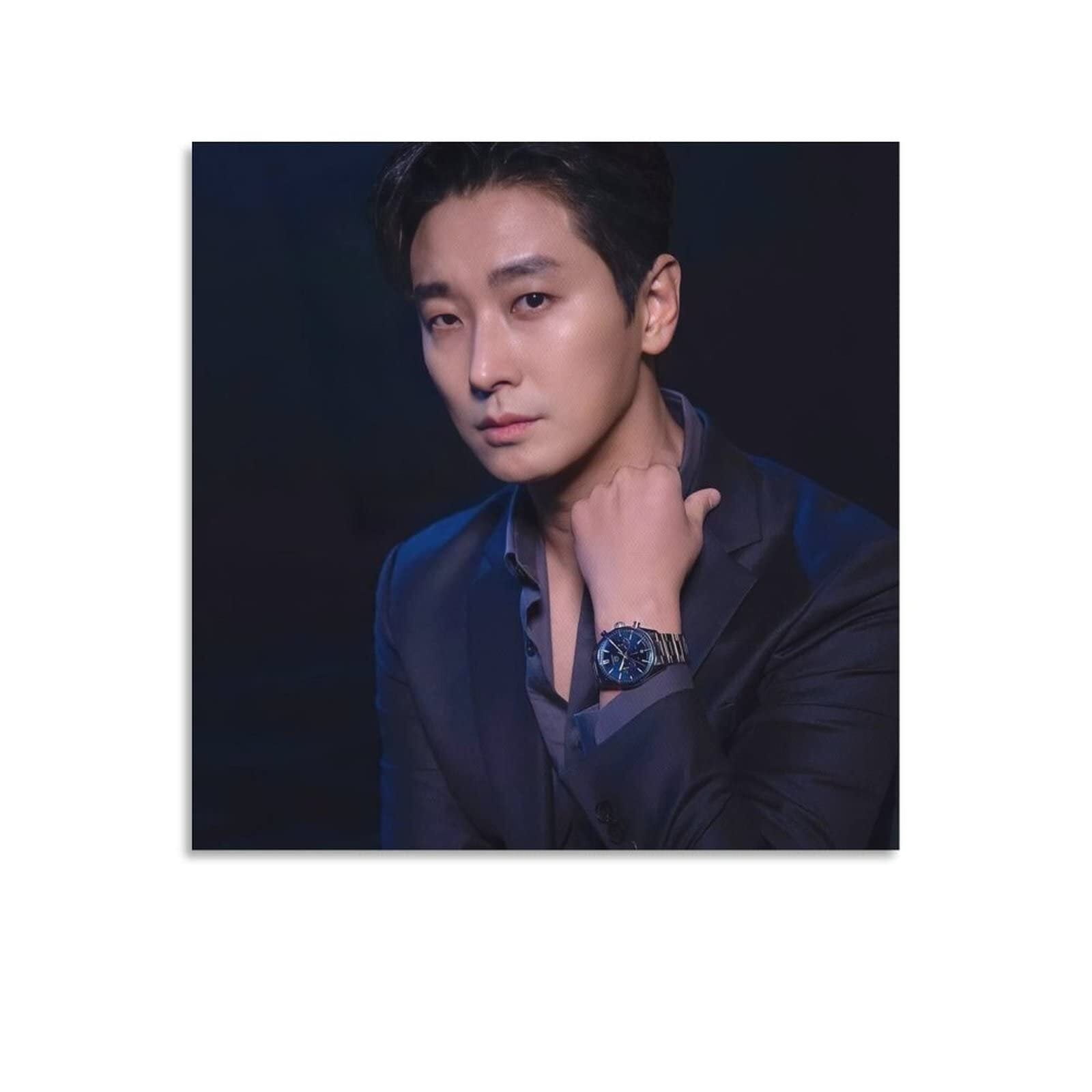 Korean Famous Actor JU JI Hoon Canvas Posters Wall Art Bedroom Office ...