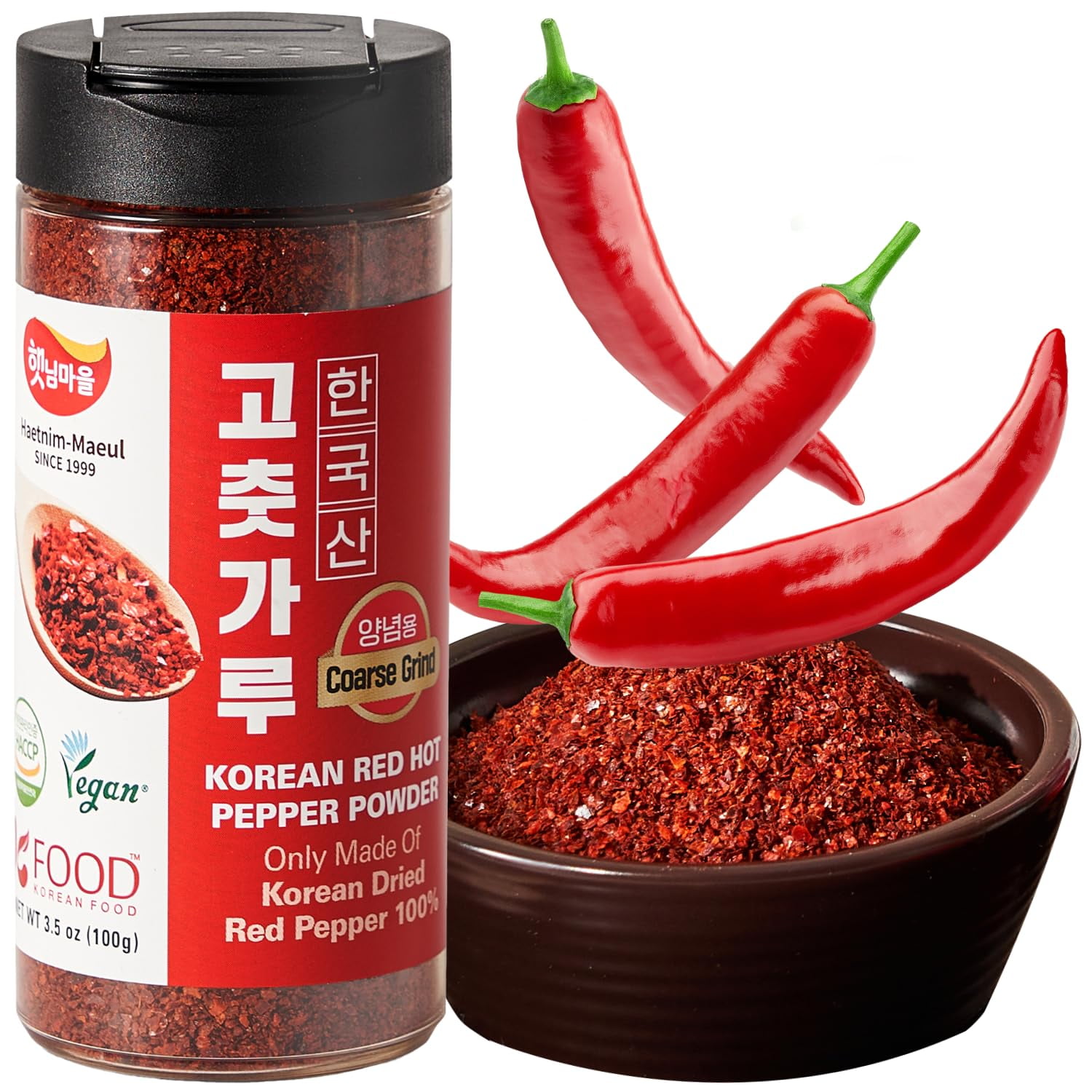 Korean Food Haetnim Maeul DMF15 100% Korean Red Chili Powder | Large ...