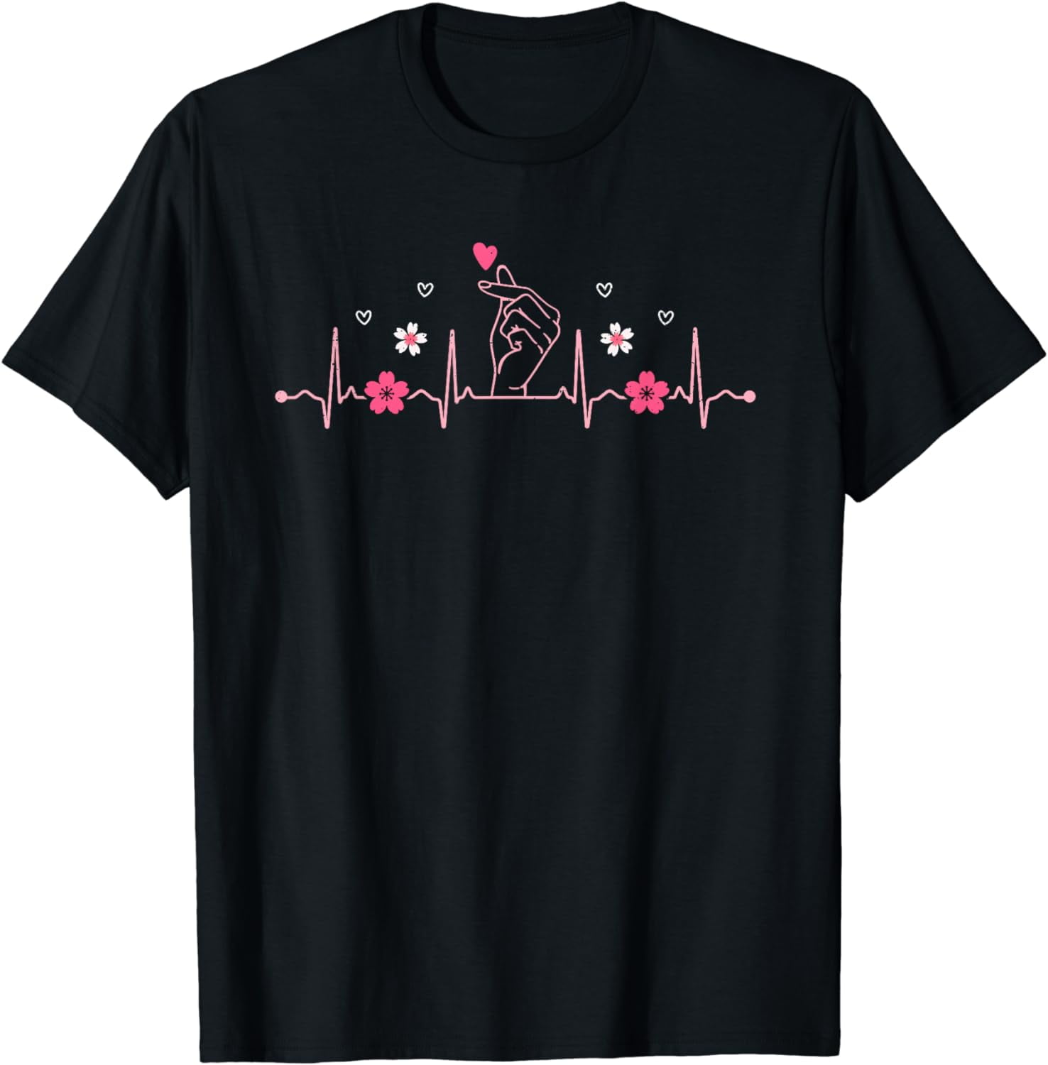 Korean Heart Finger Heart Korea Love Sign T-Shirt - Walmart.com