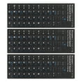 Korean Keyboard Stickers PC Keyboard Stickers Black Background with ...