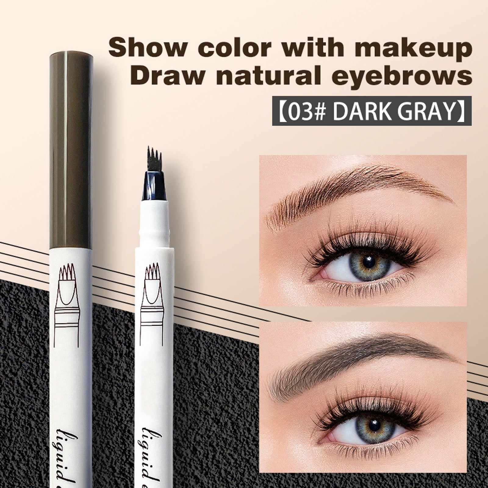 Korean Make up Eyebrow Pencil Fiber Eyebrow Filler Eye Pencil ...