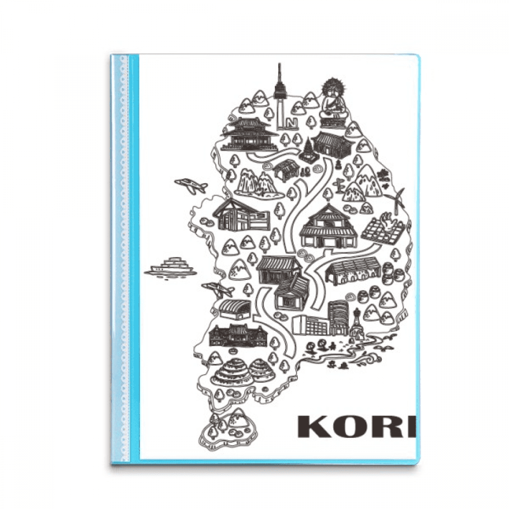 Korean Map Seoul and Busan Book Sheet Protectors Portfolio Binder ...