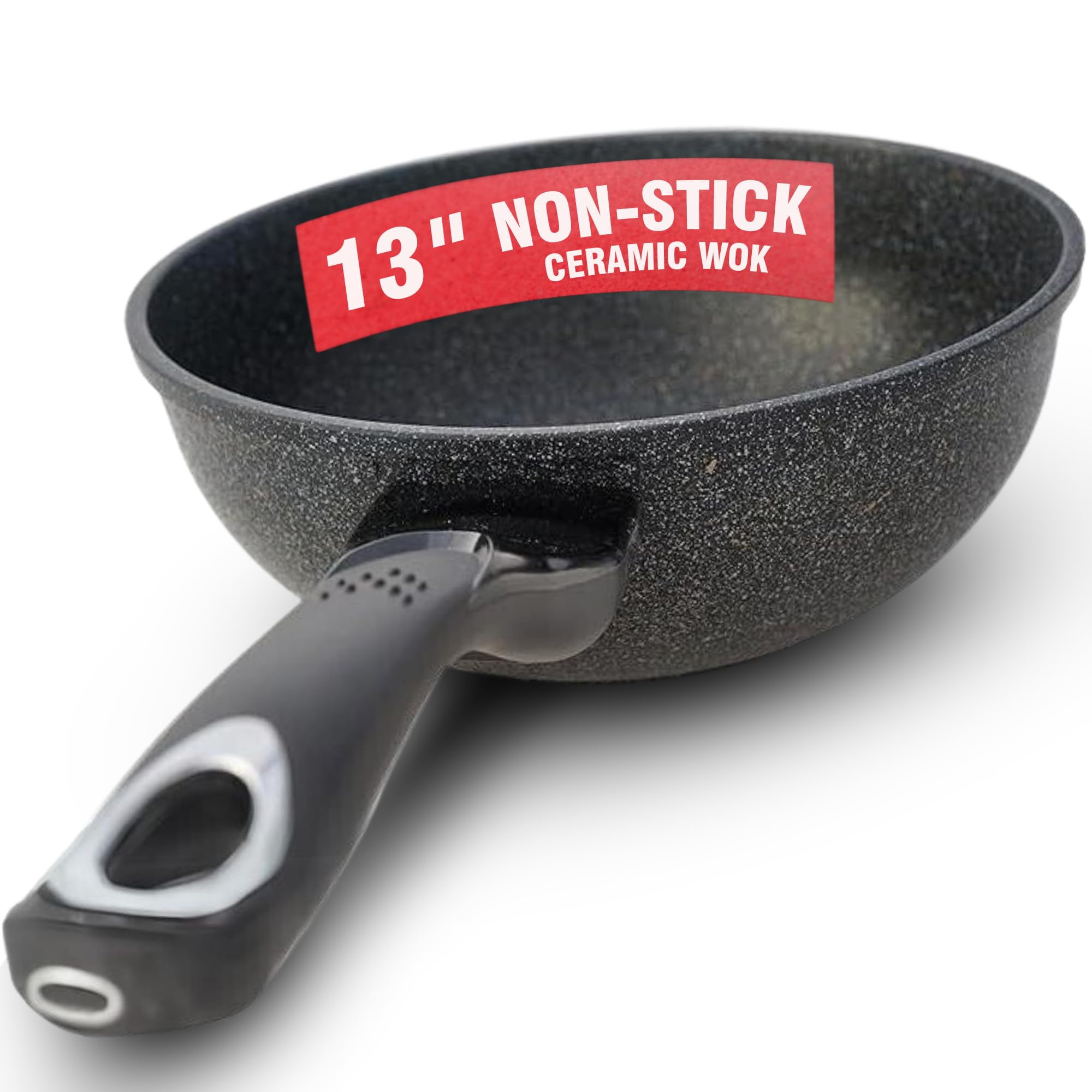 Korean Marble Coated Nonstick Ceramic Wok, 9-Layer Premium Cookware by ...