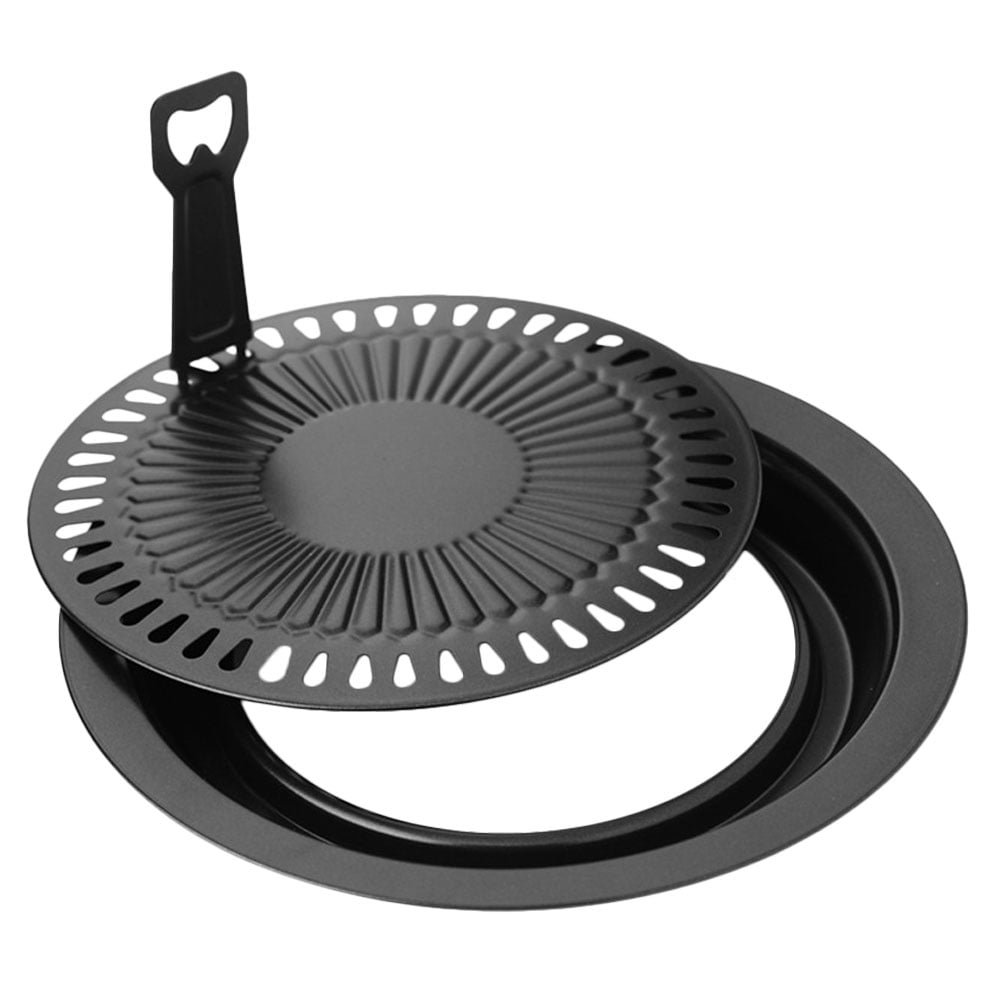 Korean Non-stick Baking Pan Griddle Pork Belly Barbeque Grill Stovetop ...