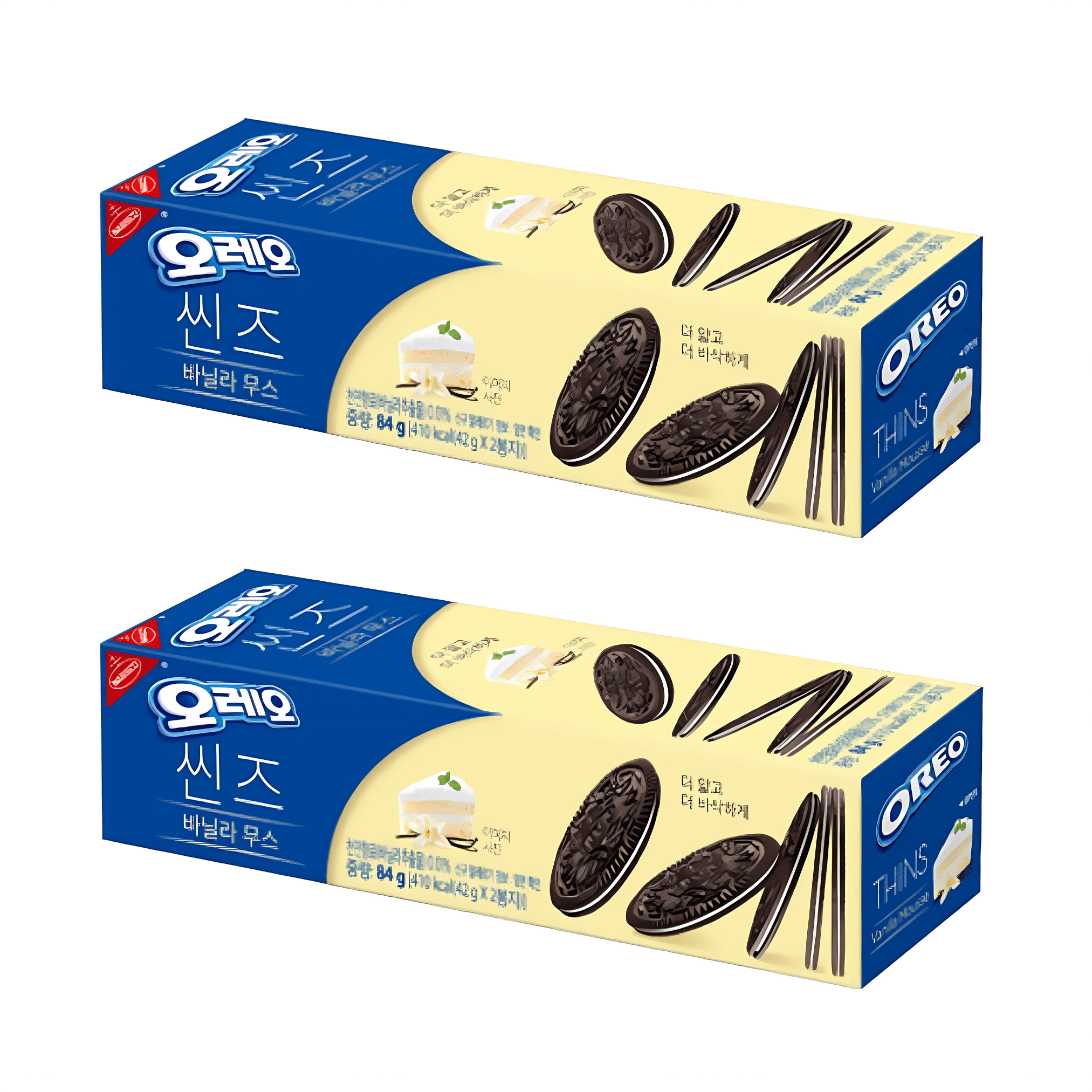 Korean Oreo Thins Vanilla Mousse Creme Flavor - 2 Pack | Imported from ...
