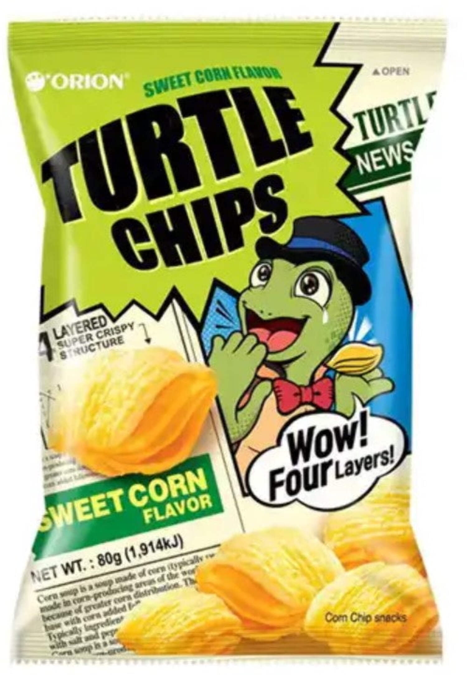 Korean Orion New Four Layers Turtle Chips Corn Soup Flavor 3 Packs ...