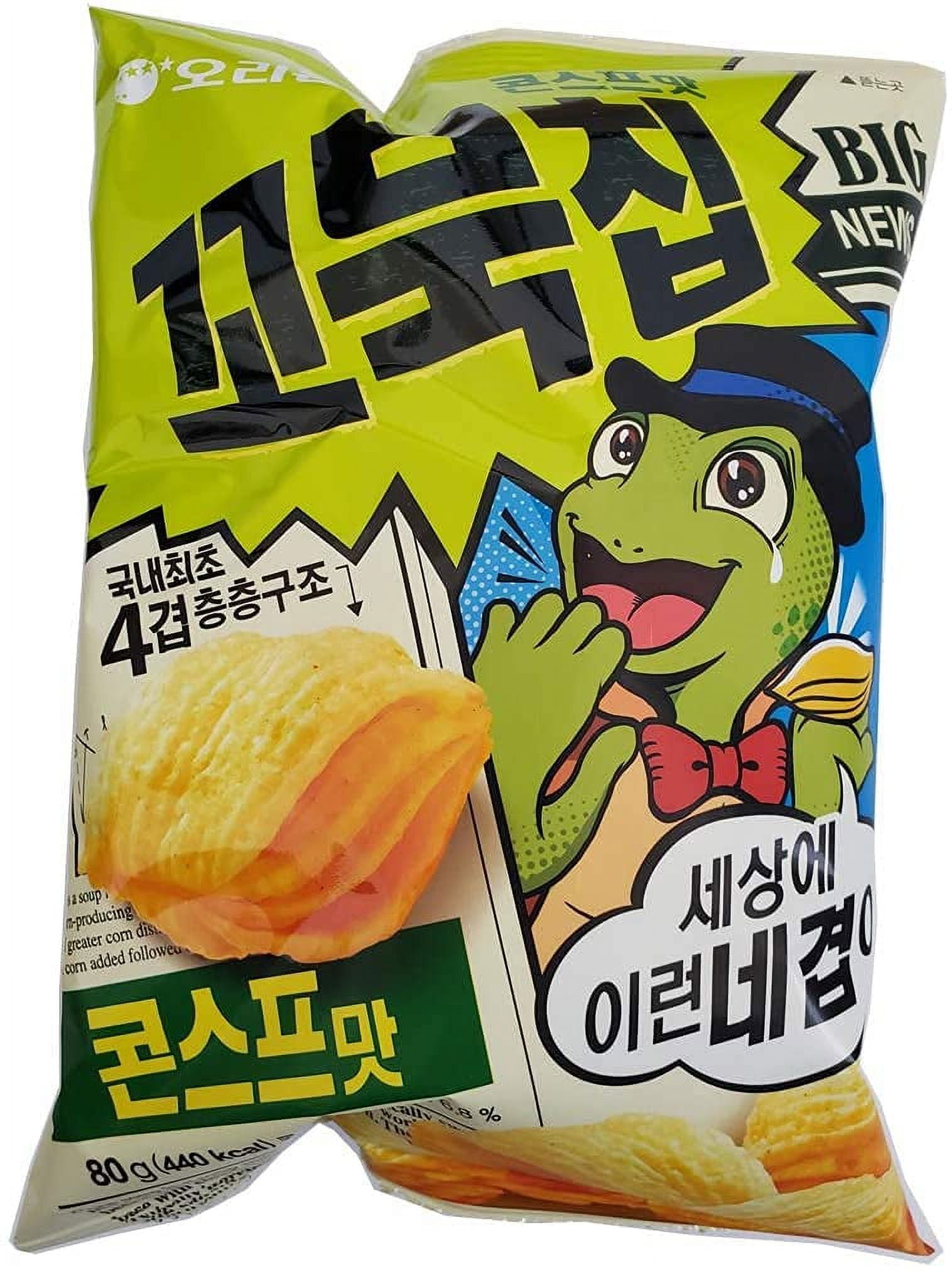 Korean Orion New Four RE32Layers Turtle Chips Corn Soup Flavor 3 Packs ...