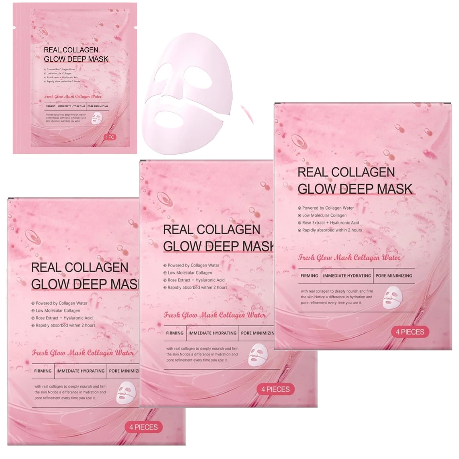 Korean Overnight Collagen Face Mask - Glass Skin Face Mask for Deep ...