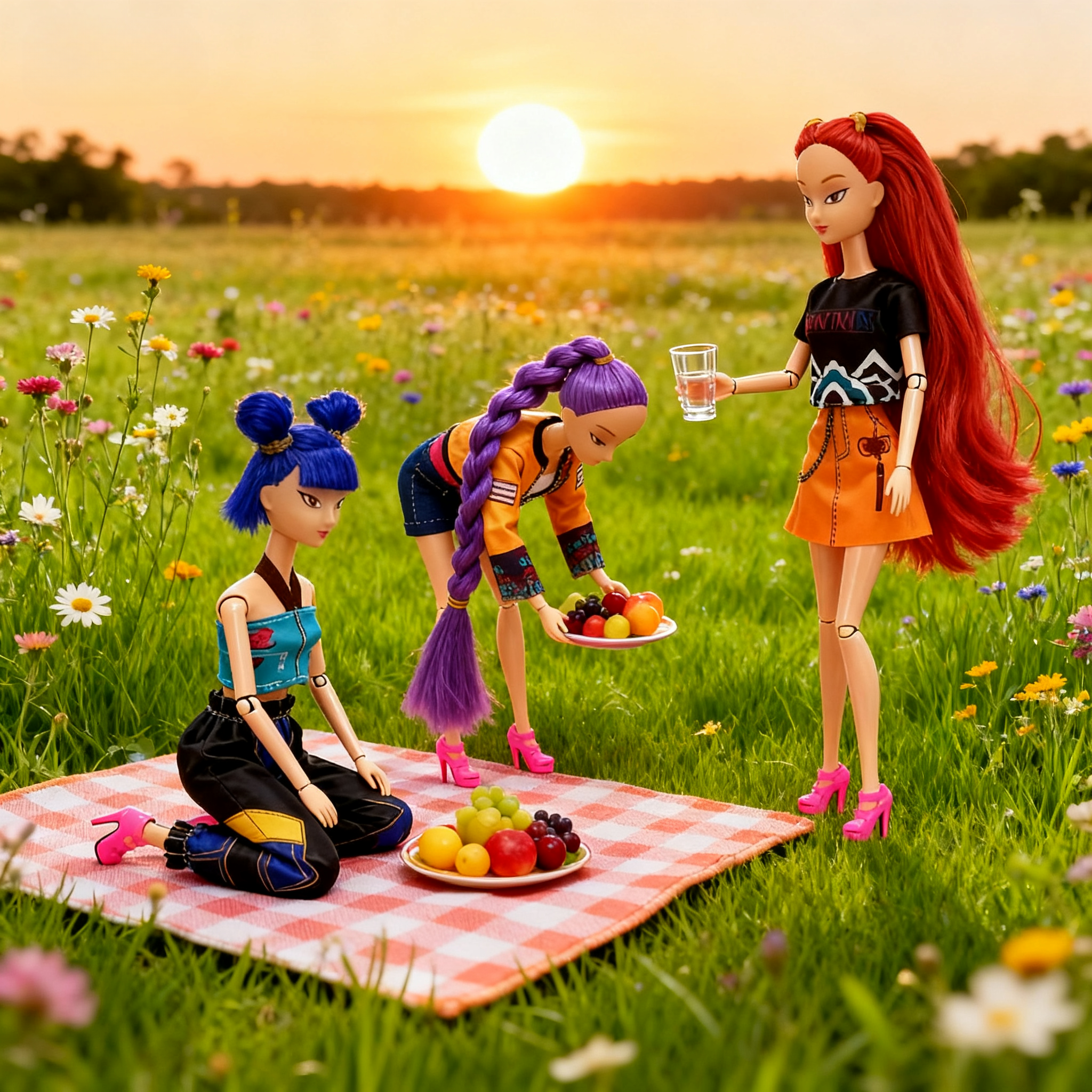 Korean P Golden Humtr1x Doll, Movable Joints, Fashion Golden Action ...