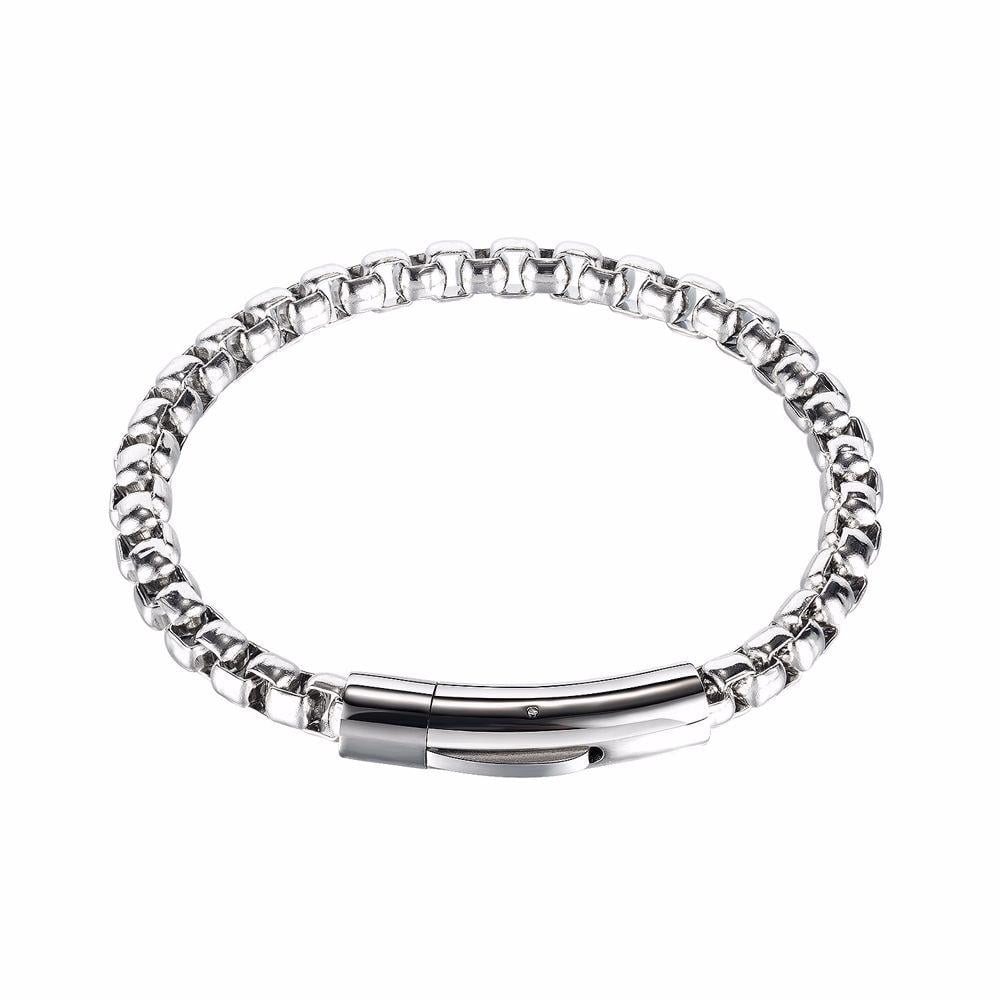 Korean Personality Simple Stainless Steel Male Hop Hip Men Wristband ...