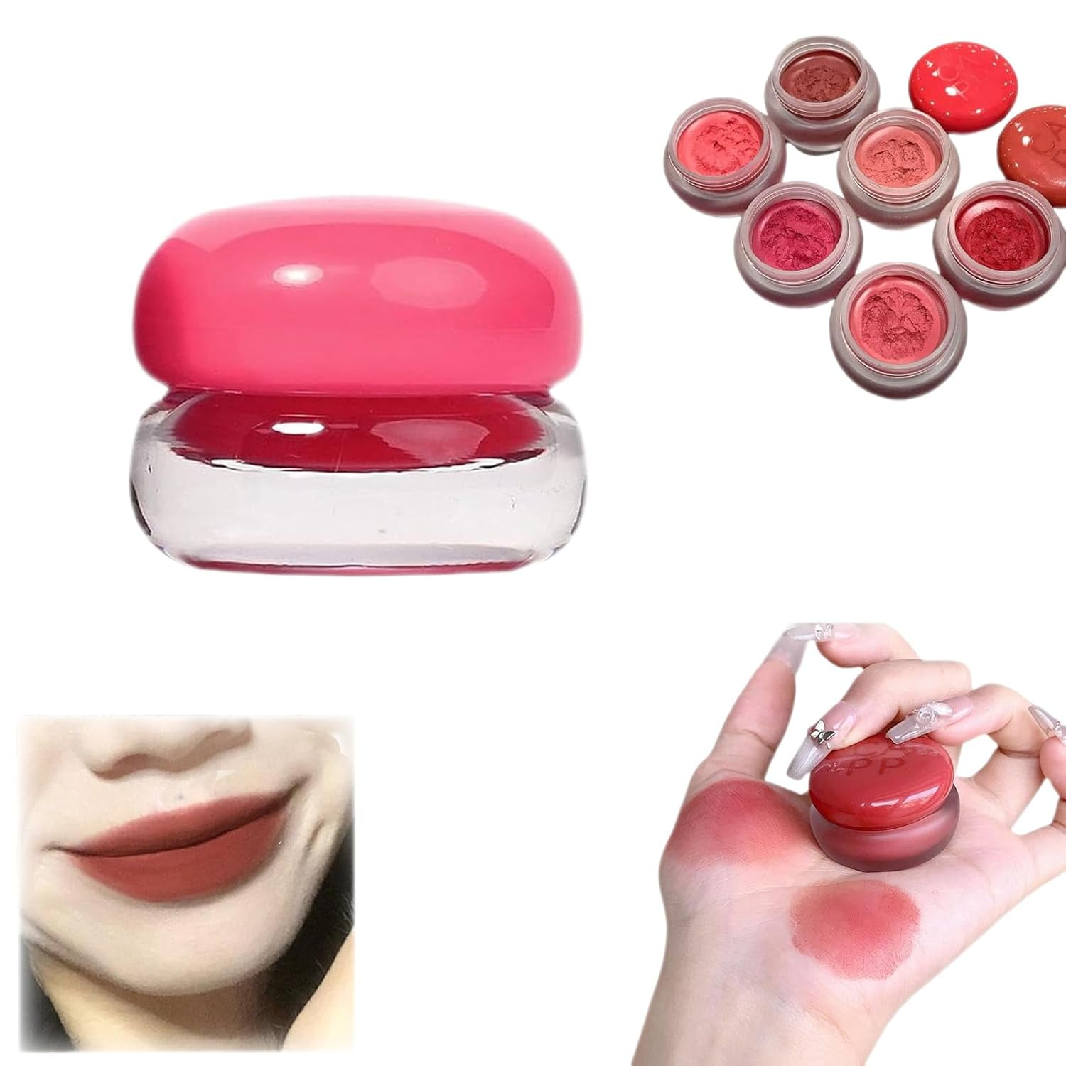 Korean Pudding Pot Blush, Korean Pudding Pot Lip, Multi-Use Soft Matte ...