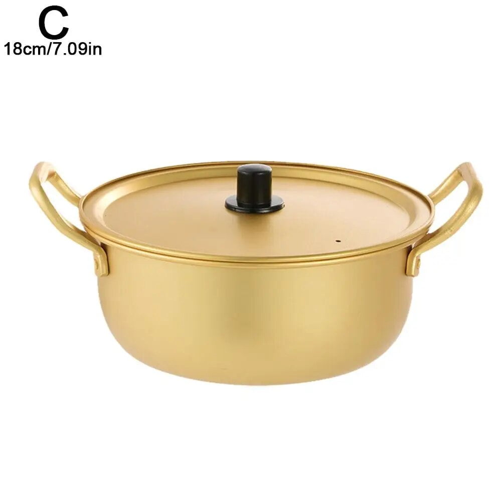 Korean Ramen Noodles Pot With Lid Stainless Steel Cooking Pot Fast ...