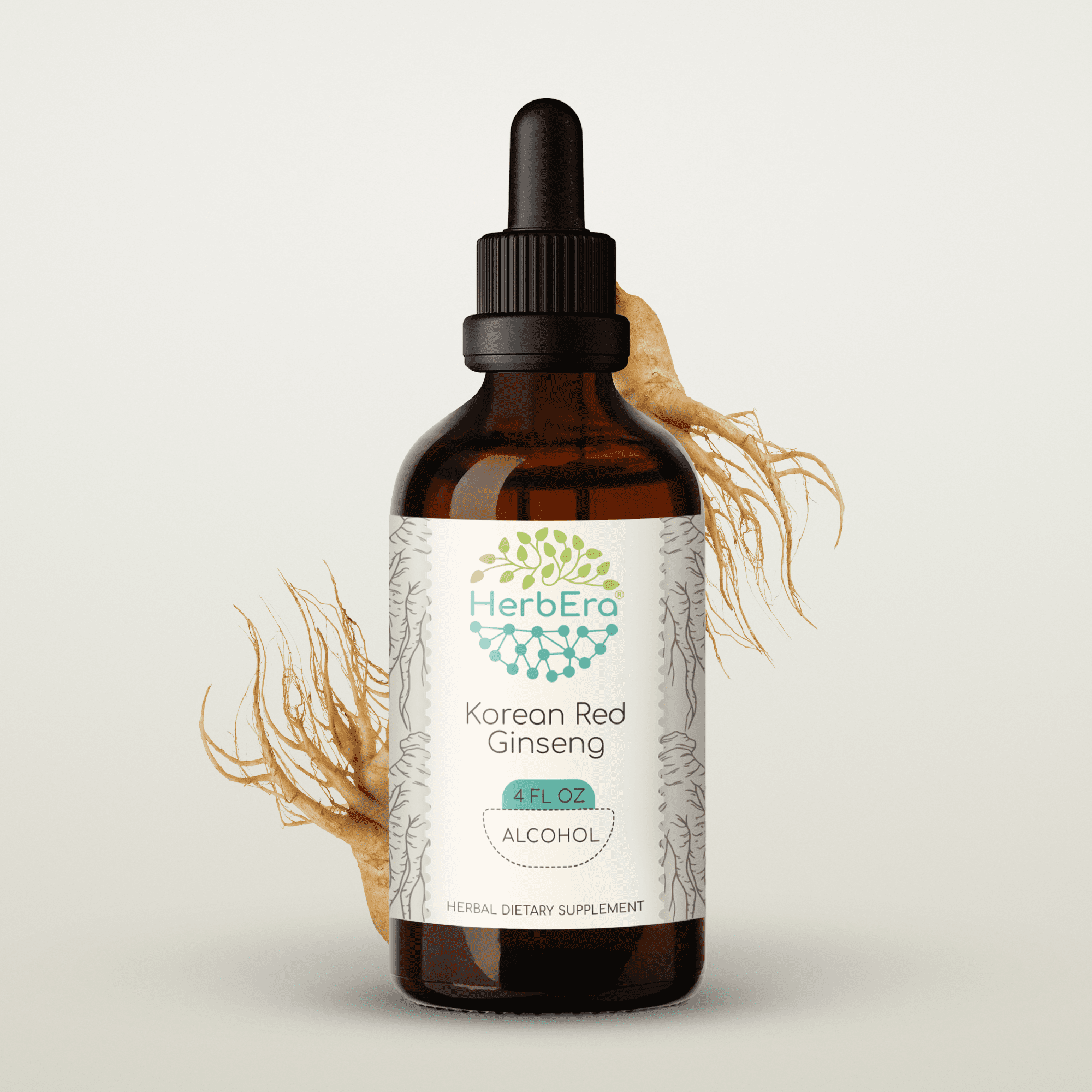 Korean Red Ginseng Alcohol Herbal Extract Tincture, Super-Concentrated Organic Korean Red ...