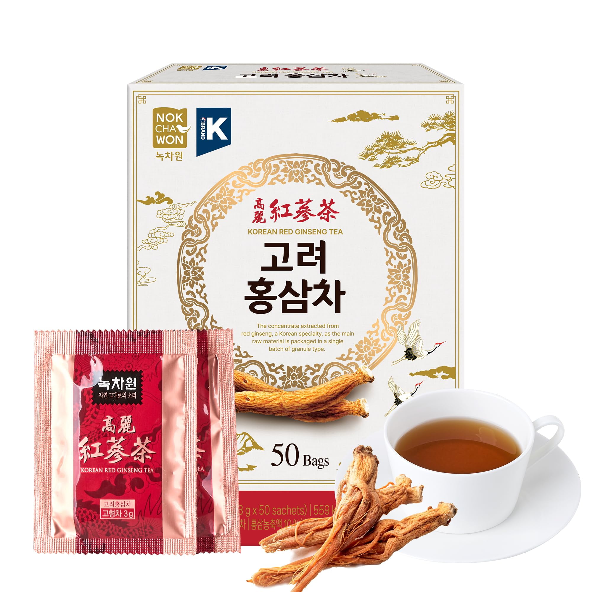 ] Korean Red Ginseng Tea Packets, 50 Sachets - Concentrated Ginseng ...