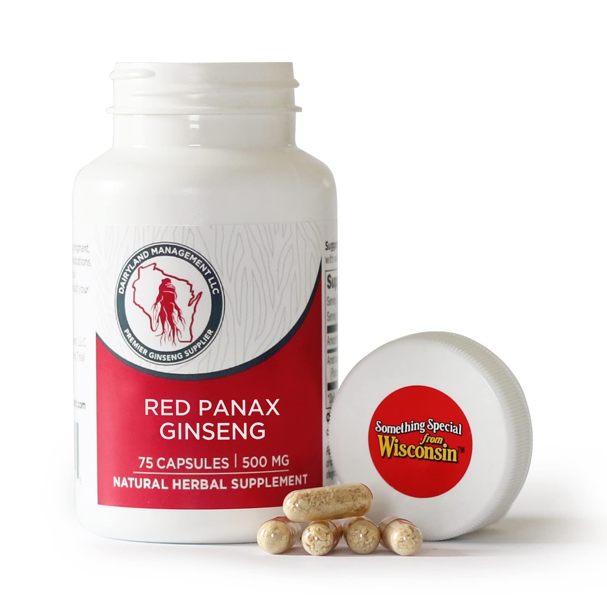 Dairyland Management Korean Red Panax Ginseng Capsules, 75 Count, 2000 ...
