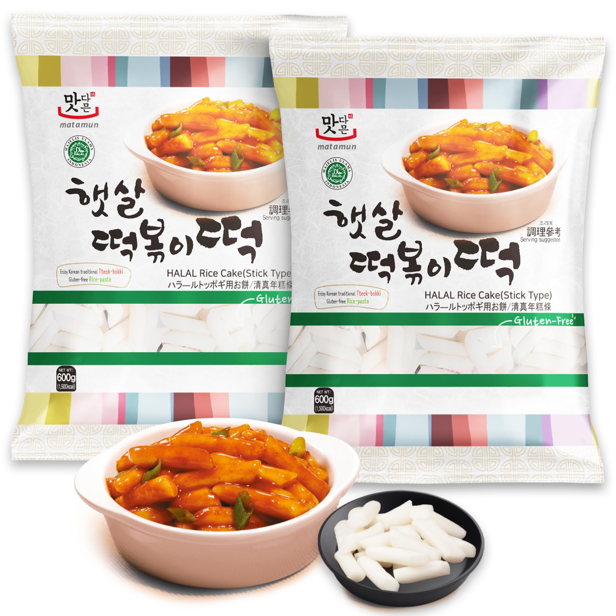 Korean Rice Cakes Tteokbokki AKF18 Stick - 2 Pack, Vegan, Non-GMO ...