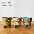 Korean Simple Fleshy Flower Pot Ceramic Hand-painted Fresh Thumb Pot ...