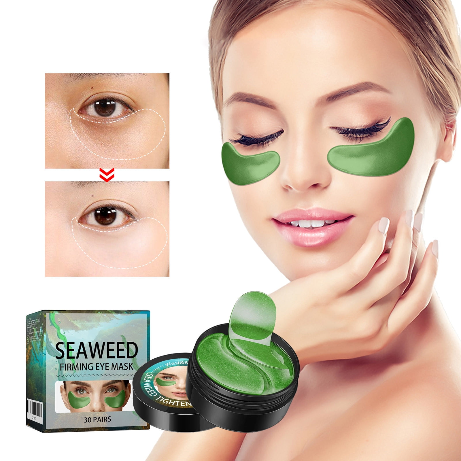 Korean Skin Care Seaweed Firming Eye Mask Contains Brown Extract In ...