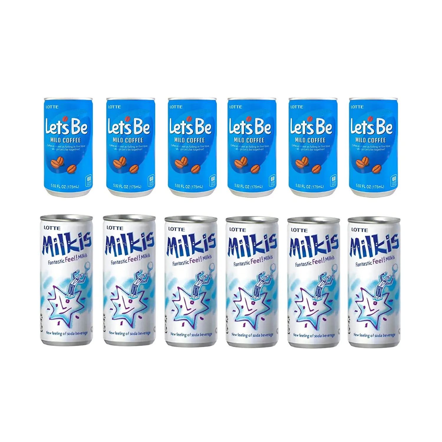 Korean Soft Drink Variety Multi-Pack by Lotte, Milkis Original 6 EA ...
