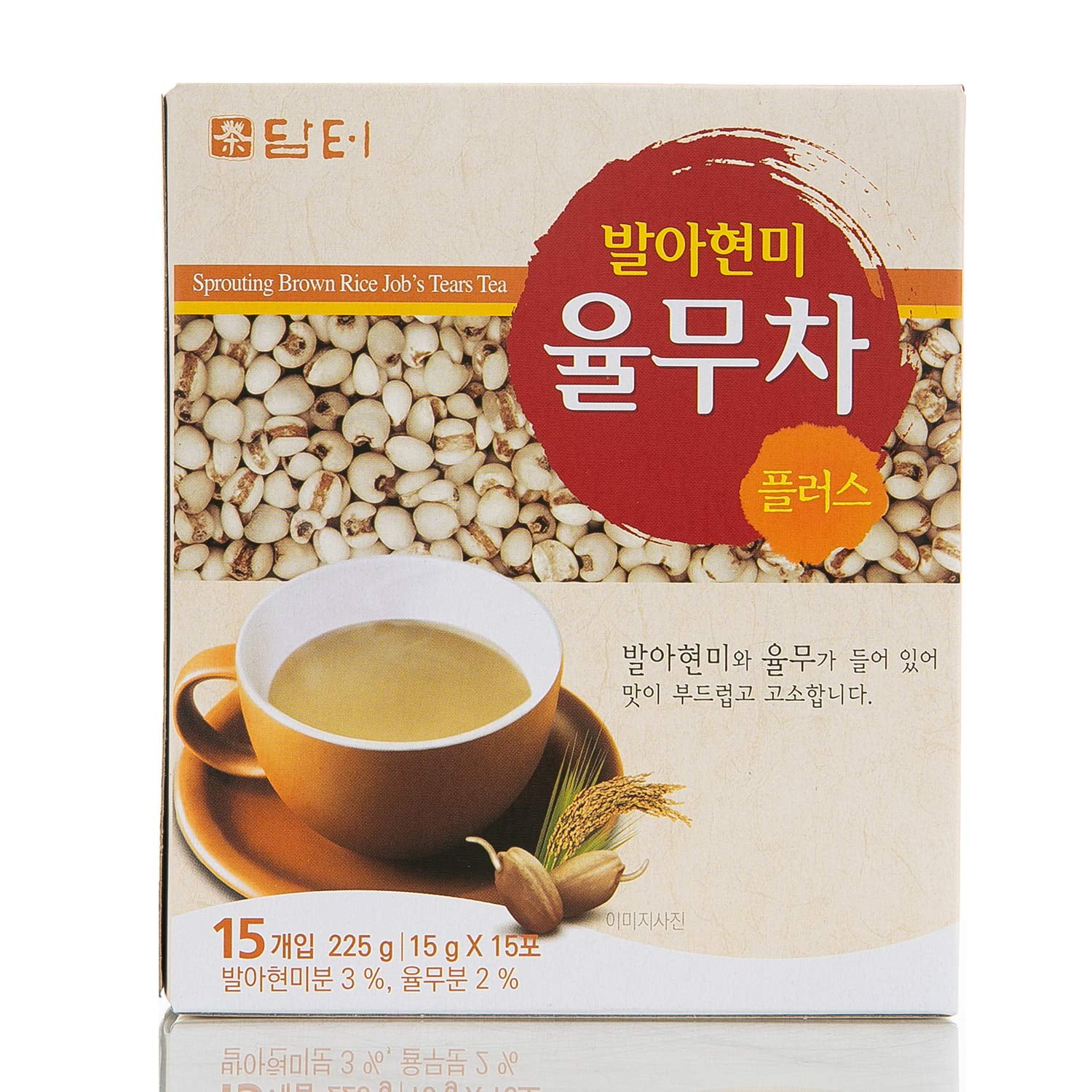 Korean Sprouting Brown Rice Adlay Tea 15g x 15 Sticks - Walmart.com