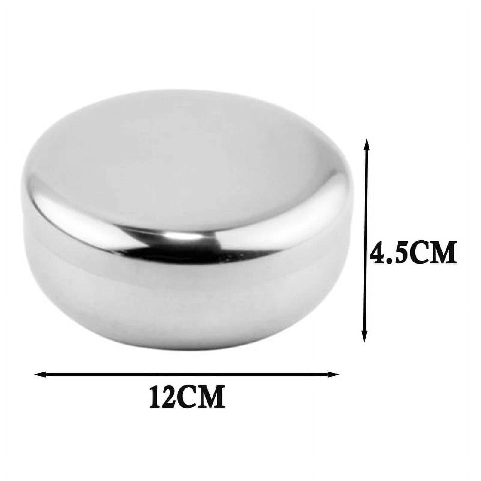 Korean Stainless-Steel Rice Bowl With Cover Metal Rice Cereal Serving ...