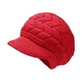 Korean Style Beret Winter Hat, Plush Lined Warm Cap for Cold Weather ...