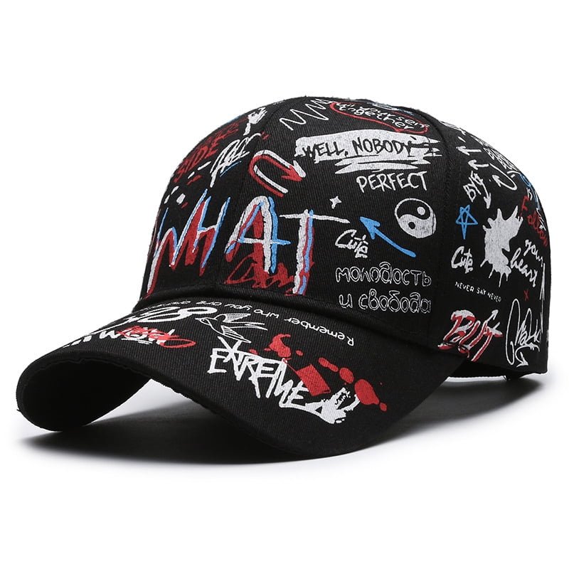 Korean Style Fashion Graffiti Trendy Hat for Men, Personalized Print ...