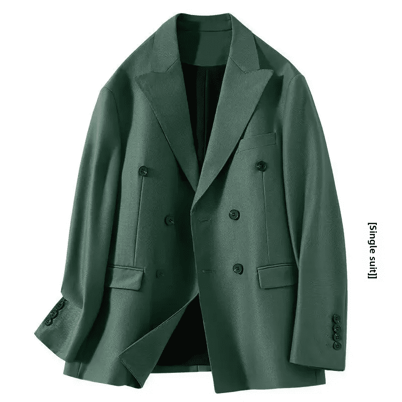 Korean Style Slim Fit Plaid Jacket Western Style Suit Top Coat For Men ...